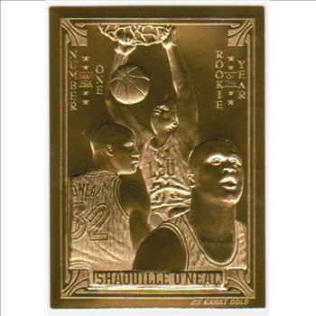 23 kt Gold - Shaquille O'Neal 1994 Classic Gold Card (1/24,900 ...