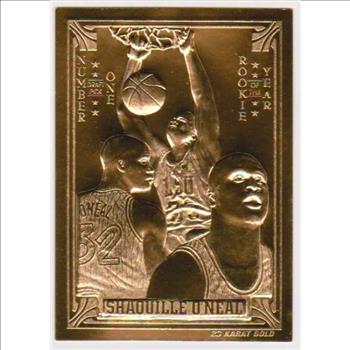 23 kt Gold - Shaquille O'Neal 1994 Classic Gold Card (1/24,900 ...