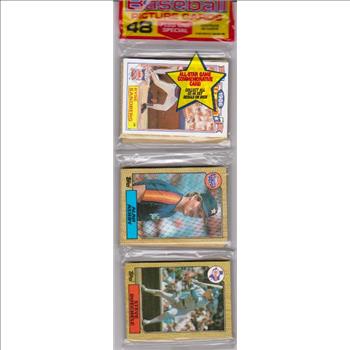 1987 Topps Baseball 49 Card Rack Pack w/ Ryne Sandberg On Front ...