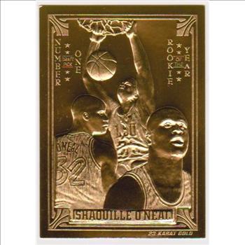 23 kt Gold - Shaquille O'Neal 1994 Classic Gold Card (1/24,900 ...