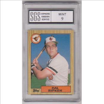 Graded Mint 9 - Cal Ripken, Jr. 1987 Topps #784 Card - HOF'er ...