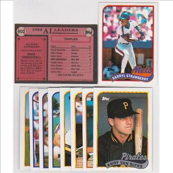 ERROR LOT - 10 Different 1989 Topps Baseball Wrong Back Errors - Darryl ...