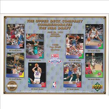 1993 Upper Deck 8.5x11 NBA Draft Sheet w/ Shaquille O'Neal Rookie ...