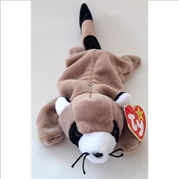 1995 Ty Beanie Baby Ringo The Raccoon - With Original Tags | Property Room