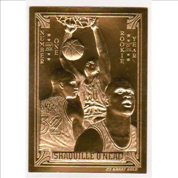23kt Gold - Shaquille O'Neal 1994 Classic Gold Card (1/24,900 ...