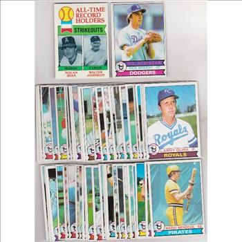 50 Different 1979 Topps Baseball Cards - Nolan Ryan/Walter Johnson ...