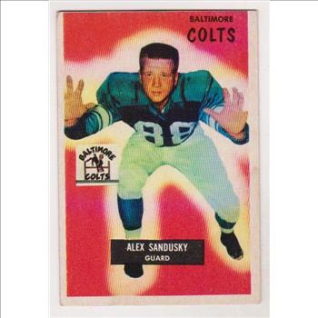 1955 Bowman Football Alex Sandusky #100 Card | Property Room