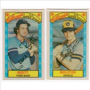 Vintage - 1979 Kellogg's George Brett #50 + Paul Molitor #20 - HOF'ers ...