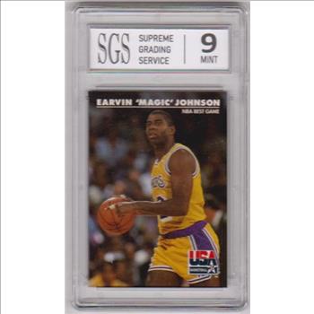 Graded Mint 9 - Magic Johnson 1992 Skybox USA #31 Card | Property Room