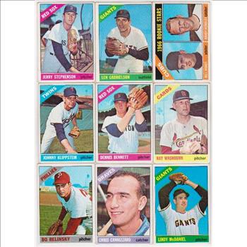 9 Different 1966 Topps Baseball Cards - Vintage Lot | Property Room