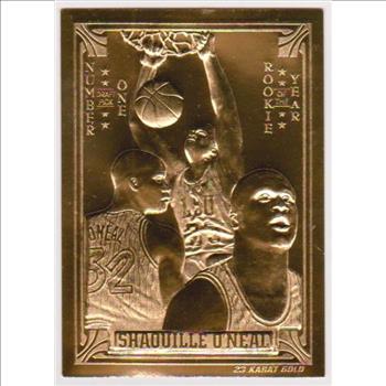 23 kt Gold - Shaquille O'Neal 1994 Classic Gold Card (1/24,900 ...