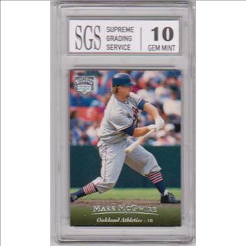 Graded Gem Mint 10 - Mark McGwire 1995 Upper Deck Electric Diamond #35 ...