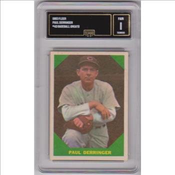 Graded Fair 1 - Paul Derringer 1960 Fleer Baseball Greats #43 Card ...