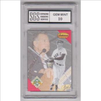Graded Gem Mint 10 - Ted Williams 1994 Ted Williams Company Red Version ...