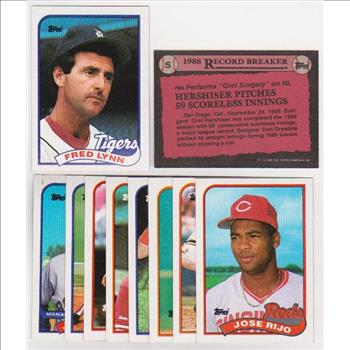 ERROR LOT - 10 Different 1989 Topps Baseball Wrong Back Errors - Fred ...