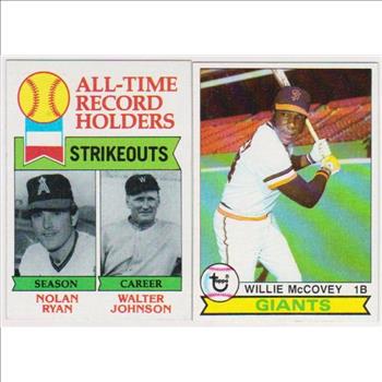 1979 Topps Nolan Ryan/Walter Johnson #417 + Willie McCovey #215 Card ...