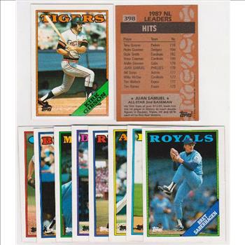 ERROR LOT - 10 Assorted 1988 Topps Baseball Wrong Back Errors w/ Kirk ...