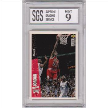 Graded Mint 9 - Michael Jordan 1996-97 Collectors Choice Spanish #23 ...