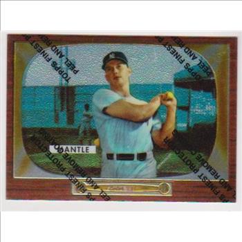 Mickey Mantle 1955 Bowman #202 Commemorative Card - 1996 Topps Finest ...