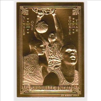 23kt Gold - Shaquille O'Neal 1994 Classic Gold Card (1/24,900 ...