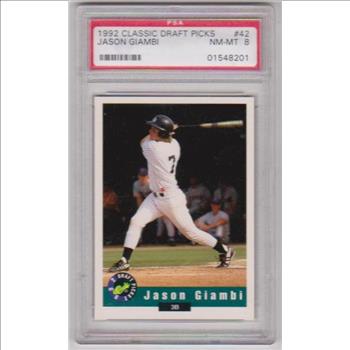 PSA Mint 8 1992 Classic Draft JASON GIAMBI #42 Rookie Card | Property Room