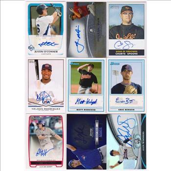 9 Different Certified Autographed Rookie Baseball Insert Cards ...