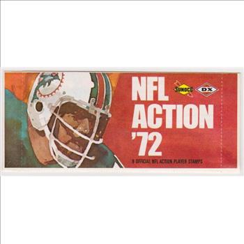 Sealed 1972 NFL Action '72 Pack With 9 Player Stamps Inside | Property Room