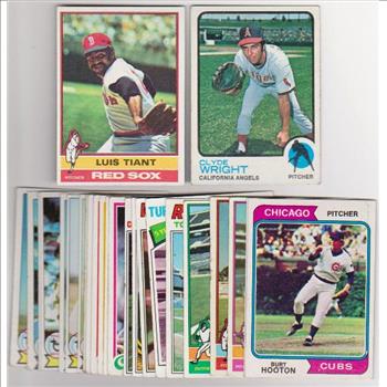 25 Different 1970's Topps Baseball Cards (1973-1979) w/ Luis Tiant ...