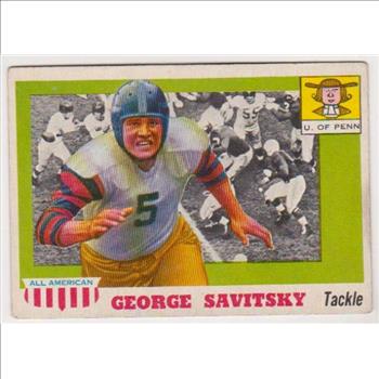 1955 Topps All-American George Savitsky #43 Card - University Of ...