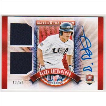 #13/50 Produced - Blake Rutherford 2015 Panini Elite Extra Edition Game ...