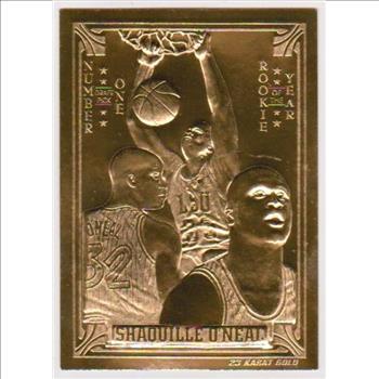 23 kt Gold - Shaquille O'Neal 1994 Classic Gold Card (1/24,900 ...