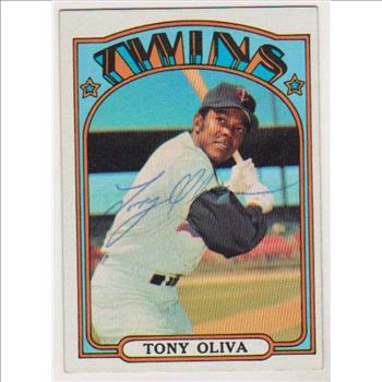 Signed - Tony Oliva 1972 Topps #400 Card - HOF'er Autograph | Property Room