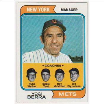 1974 Topps Yogi Berra #179 Card - HOF'er | Property Room