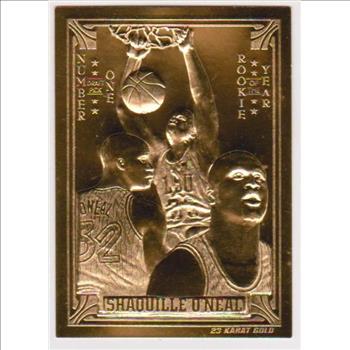 23 kt Gold - Shaquille O'Neal 1994 Classic Gold Card (1/24,900 ...