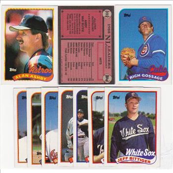 ERROR LOT - 10 Different 1989 Topps Baseball Wrong Back Errors - Rich ...