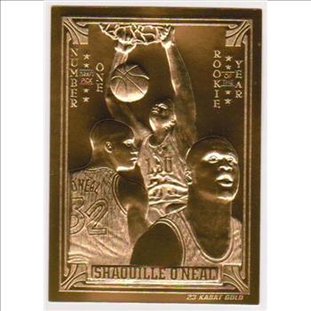 23 kt Gold - Shaquille O'Neal 1994 Classic Gold Card (1/24,900 ...