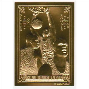 23 kt Gold - Shaquille O'Neal 1994 Classic Gold Card (1/24,900 ...