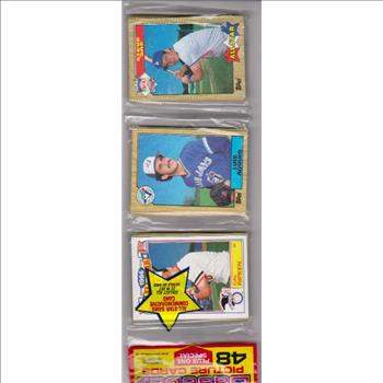 1987 Topps Baseball 49 Card Rack Pack w/ Cal Ripken On Front | Property ...