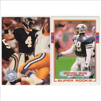 1991 Pro Set Platinum Brett Favre #290 + 1989 Topps Michael Irvin #383 ...