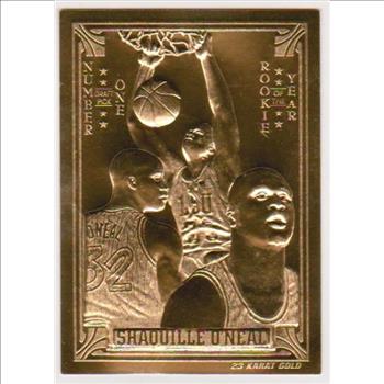 23kt Gold - Shaquille O'Neal 1994 Classic Gold Card (1/24,900 ...