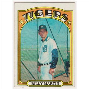 1972 Topps Billy Martin #33 Card | Property Room