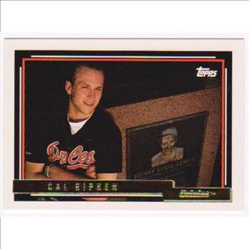 1992 Topps Gold Pre-Production Cal Ripken, Jr. #40 Sample Card ...