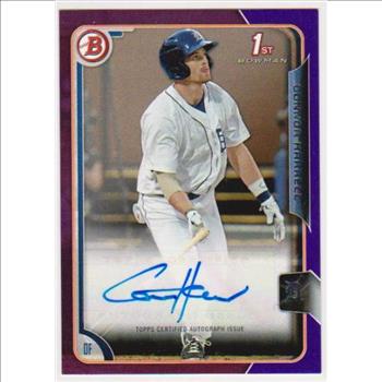 #76/250 Produced - Connor Harrell 2015 Bowman Chrome Purple Parallel ...