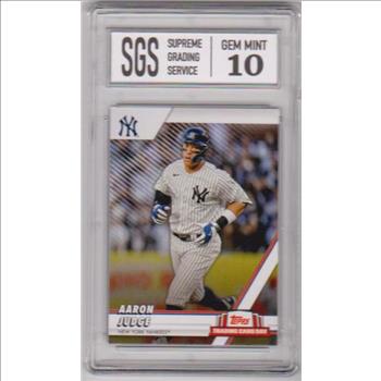 Graded Gem Mint 10 - Aaron Judge 2024 Topps National Trading Card Day #NTCD-B19 Card | Property Room