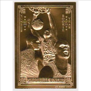 23kt Gold - Shaquille O'Neal 1994 Classic Gold Card (1/24,900 ...