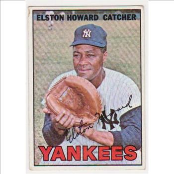1967 Topps Elston Howard #25 Card - New York Yankees | Property Room