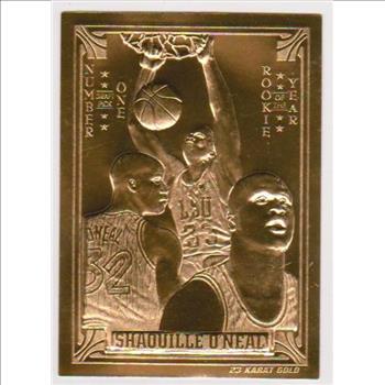 23 kt Gold - Shaquille O'Neal 1994 Classic Gold Card (1/24,900 ...