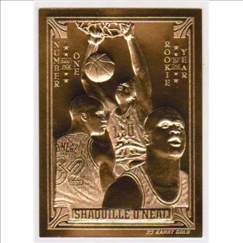 23 kt Gold - Shaquille O'Neal 1994 Classic Gold Card (1/24,900 ...