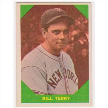 1960 Fleer Bill Terry #52 Card - HOF'er | Property Room