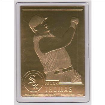 22 Kt Gold Frank Thomas 2007 Danbury Mint Gold Card - HOF'er | Property ...
